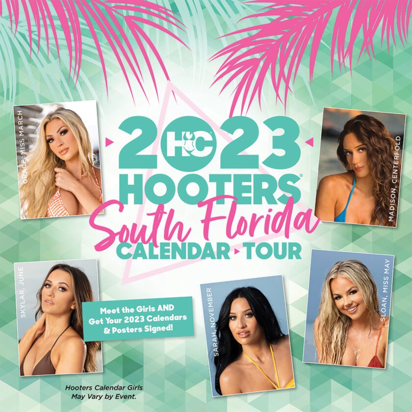 Get your 2023 Hooters calendar signed at your local Hooters - Cape Coral Breeze